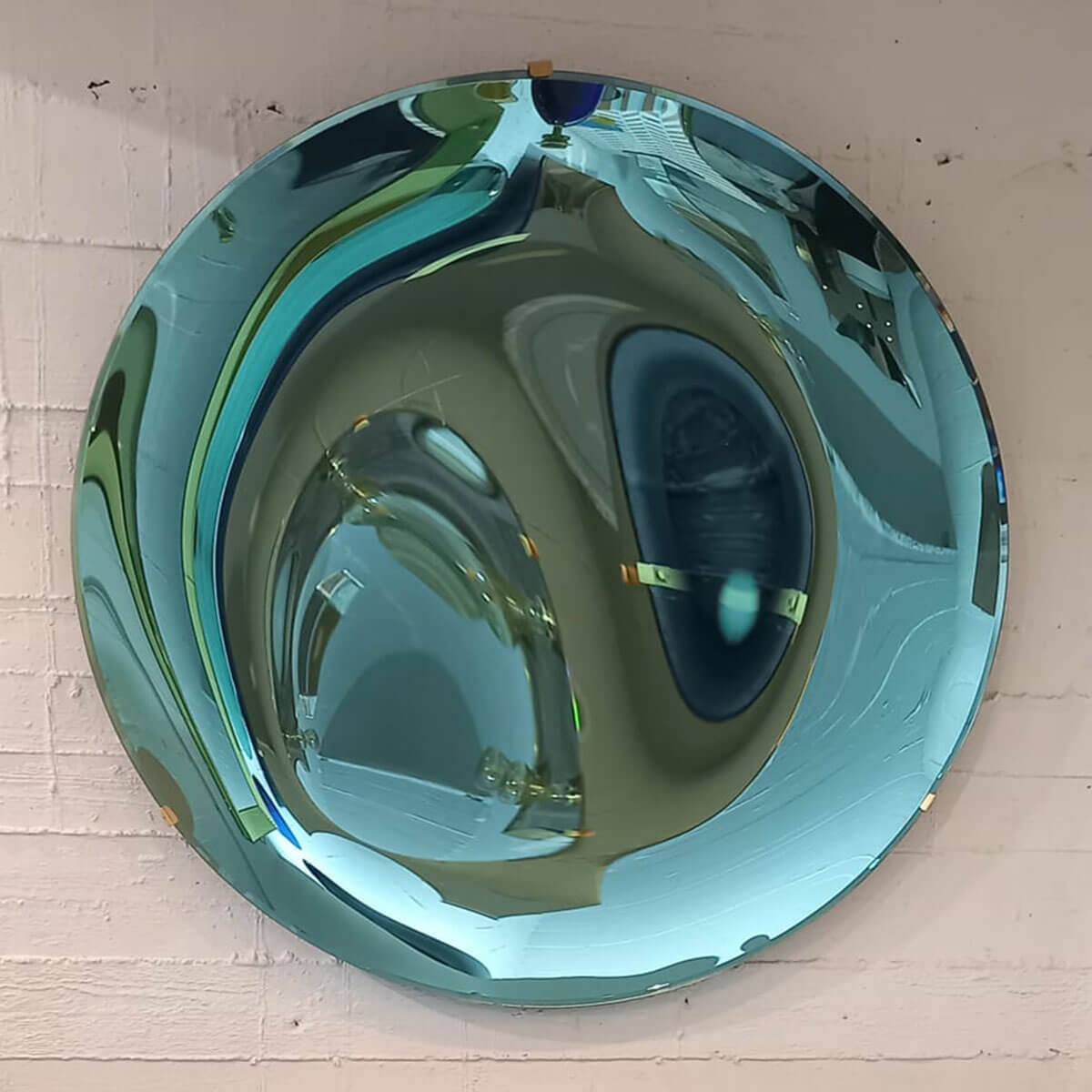 Circular Convex Mirror - Sculptures. Circular mirror in vintage glass ...