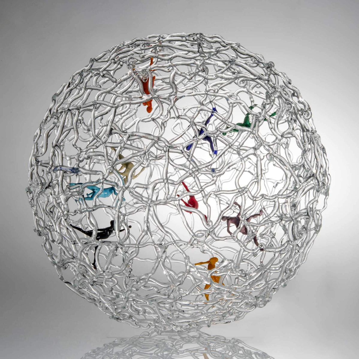 Biosphere (9 figures), soft glass flamework sculpture - Bonaventura ...