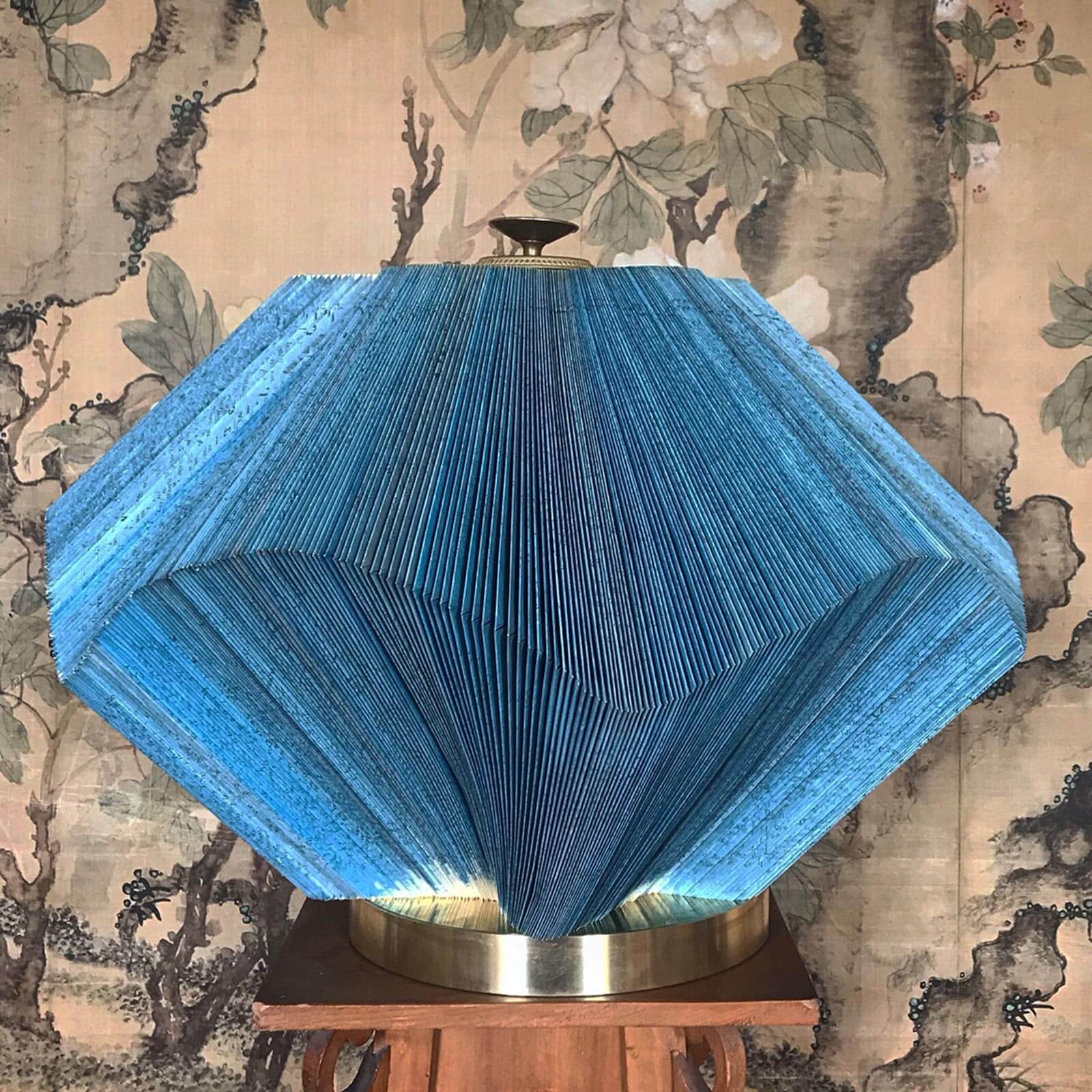 Lantern Extra Large, Paper sculpture made out of old folded books ...