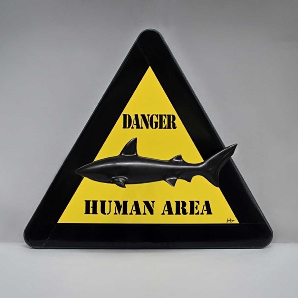 Danger, Belgium black marble and metal sculpture - Bizas John - Fp Art ...