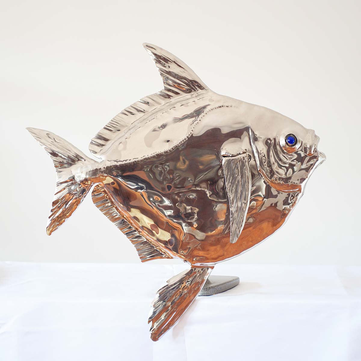 Pesce Re - Sculptures. Stainless steel | Fp Art Online